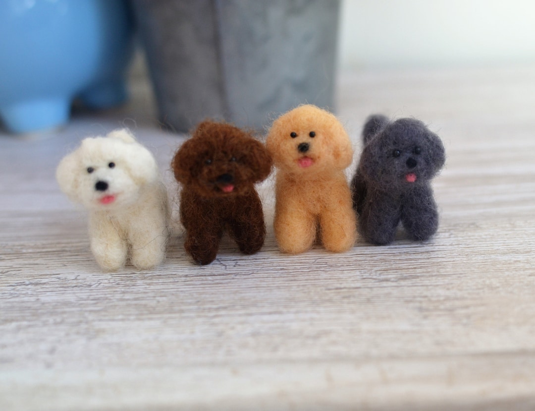 Needle Felted Poodle Dogs, Needle Felted Dog, Felted Animals Custom ...