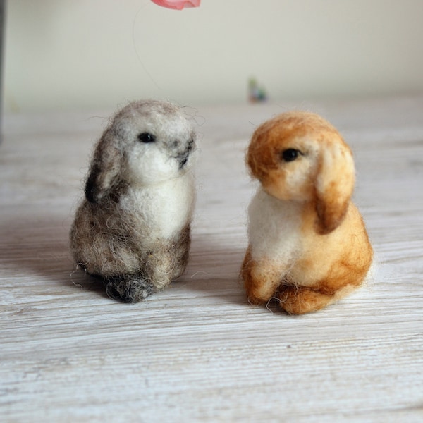 Needle Felted Rabbit - Etsy