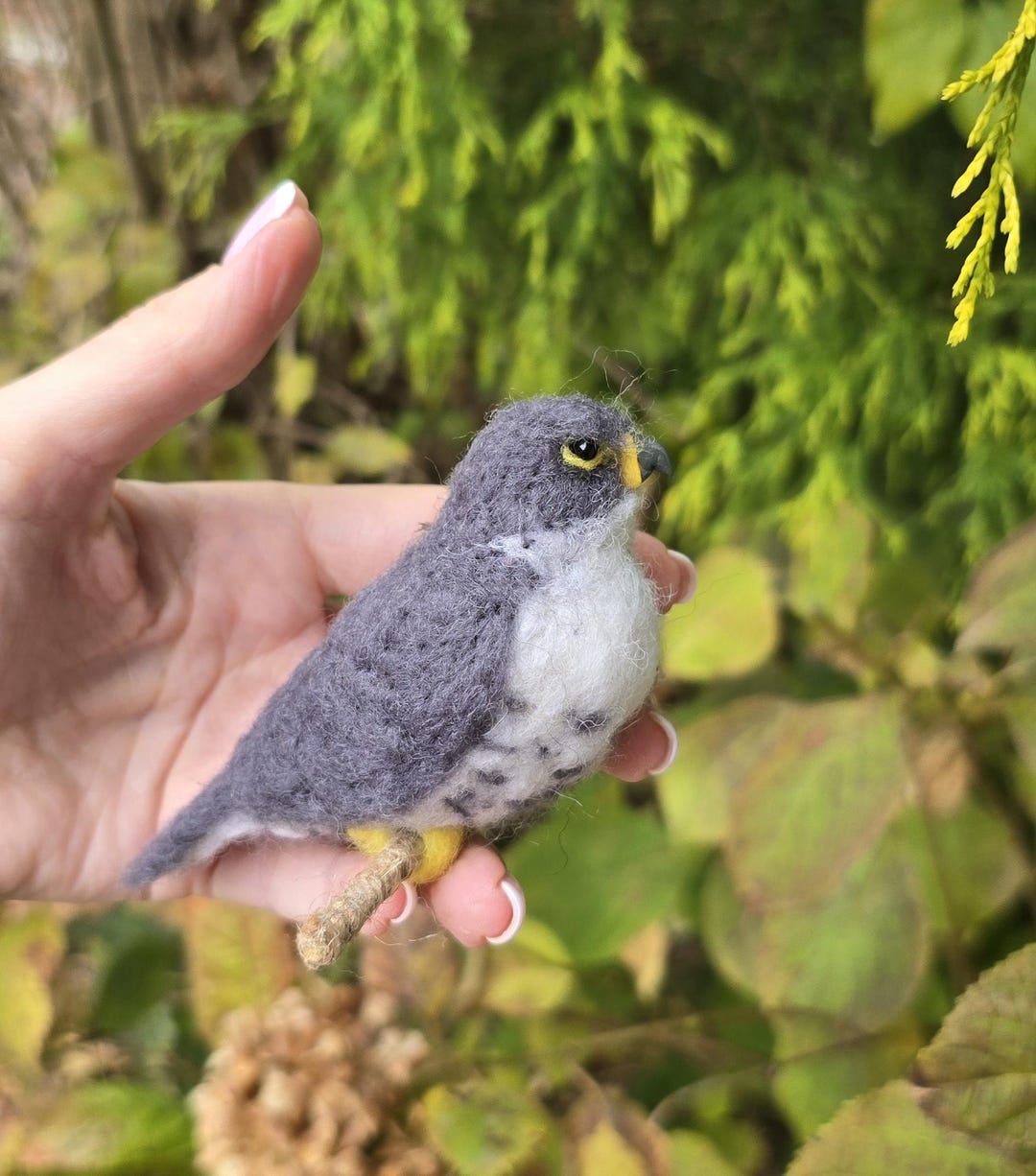 NEW! Peregrine Falcon Ornament. Needle Felted Bird. Falcon Bird Gift ...
