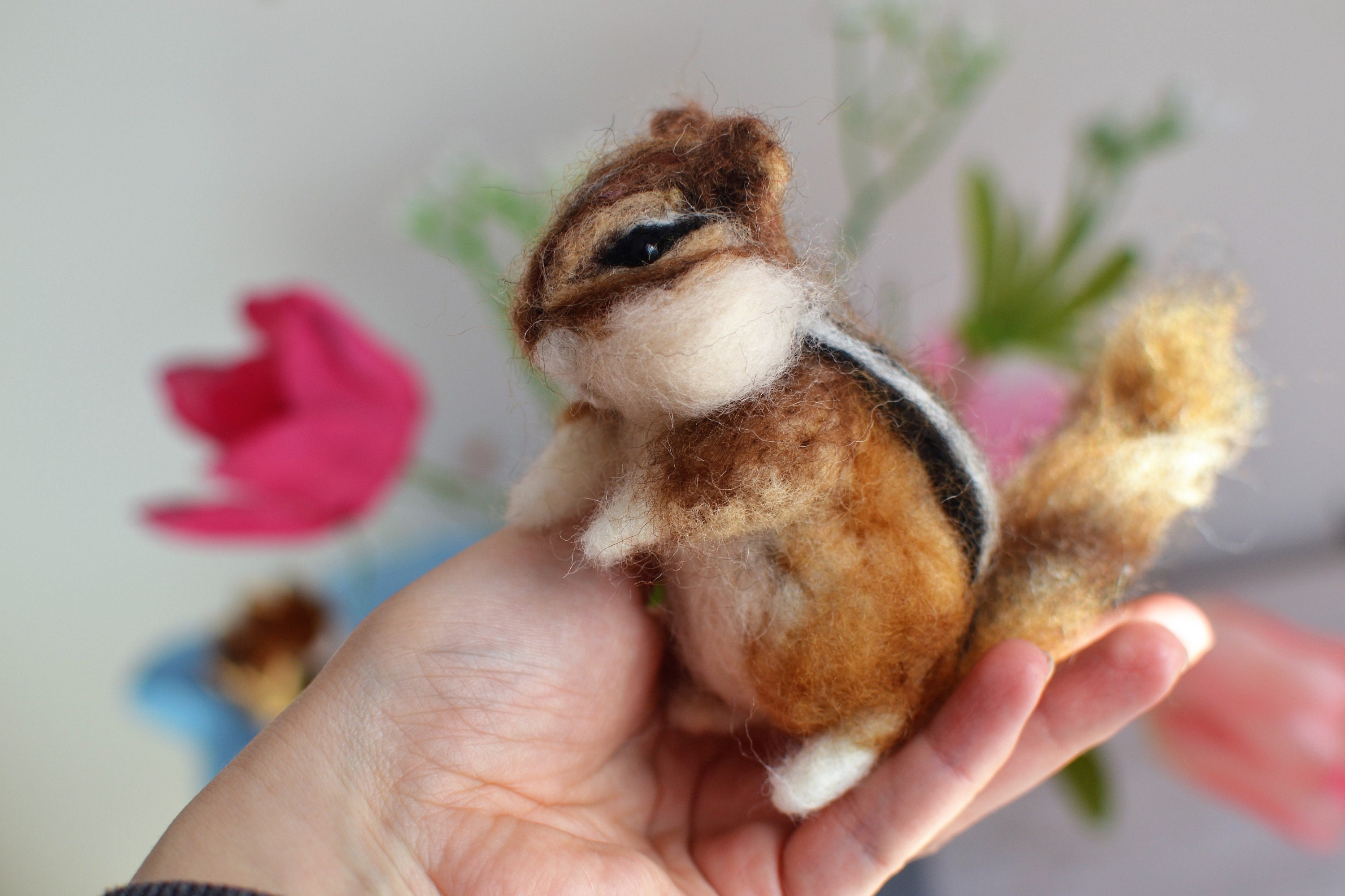 Needle Felted Chipmunk Needle Felted Animals, Realistic Animals Animals ...