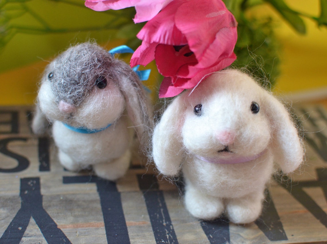 Needle Felted Bunny Easter Bunny. Needle Felted Rabbit. White | Etsy