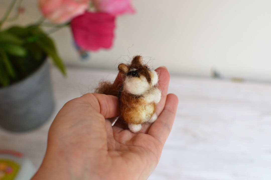 Needle Felted Chipmunk Miniature,needle Felted Animals.wool Chipmunk ...