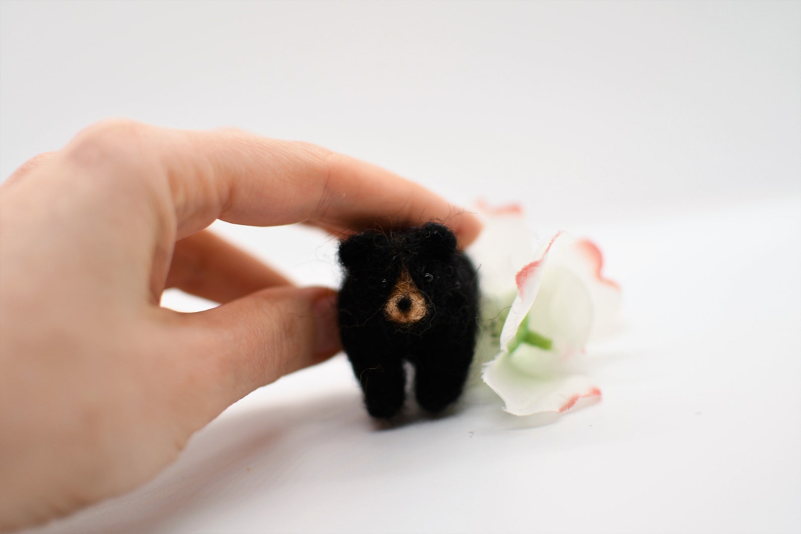 Miniature Black Bear, Felted Bear Wool Needle Felted Bear. - Etsy