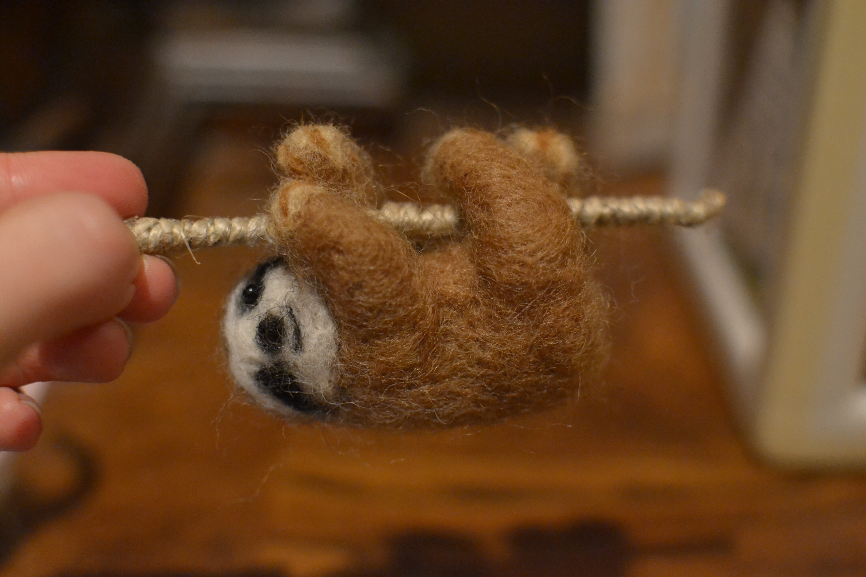 Needle Felted Sloth Christmas Ornamend. Wild Animal Needle - Etsy