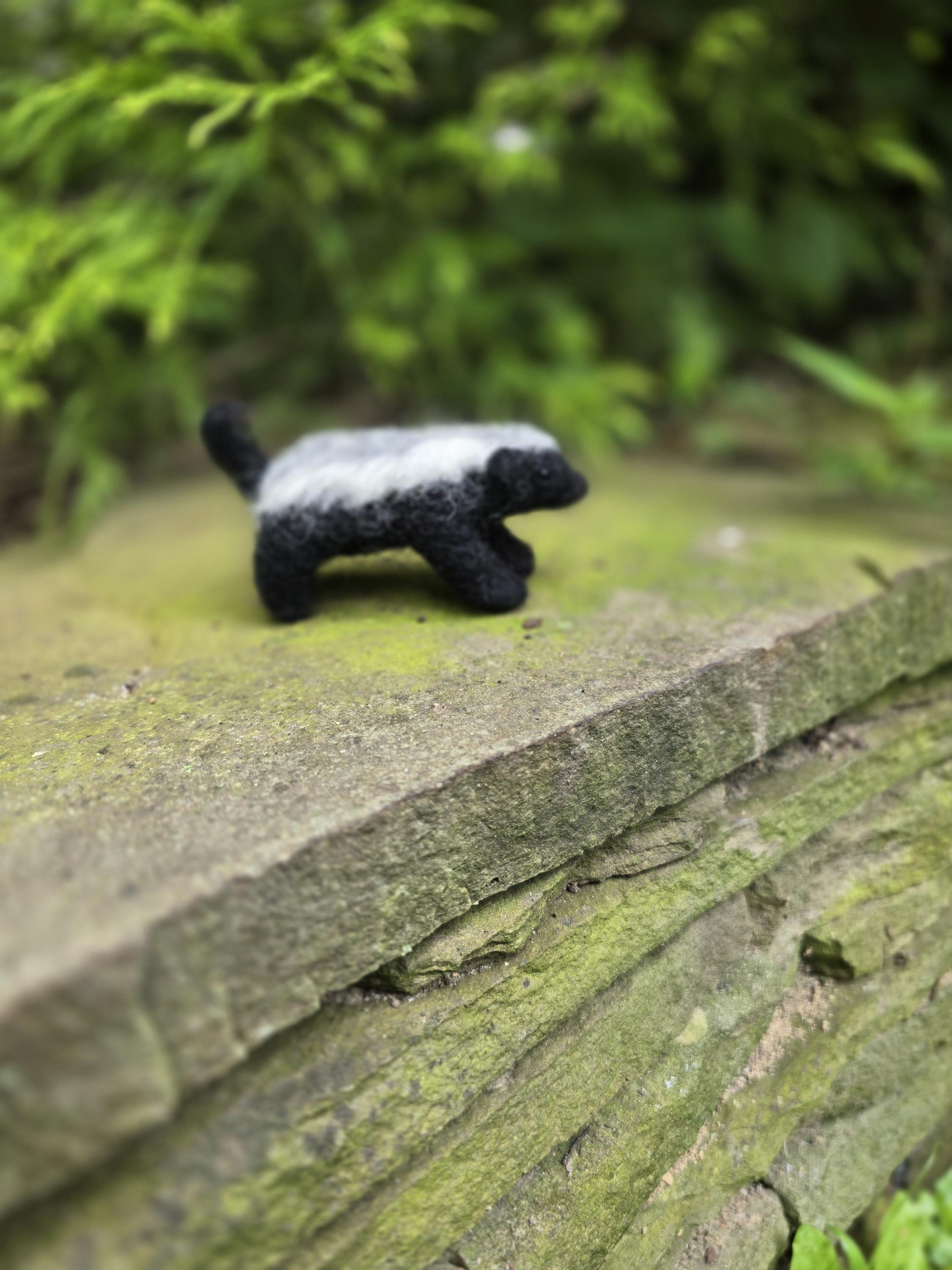 Honey Badger. Felted Honey Badger Animal. Honey Badger Gift. Christmas ...