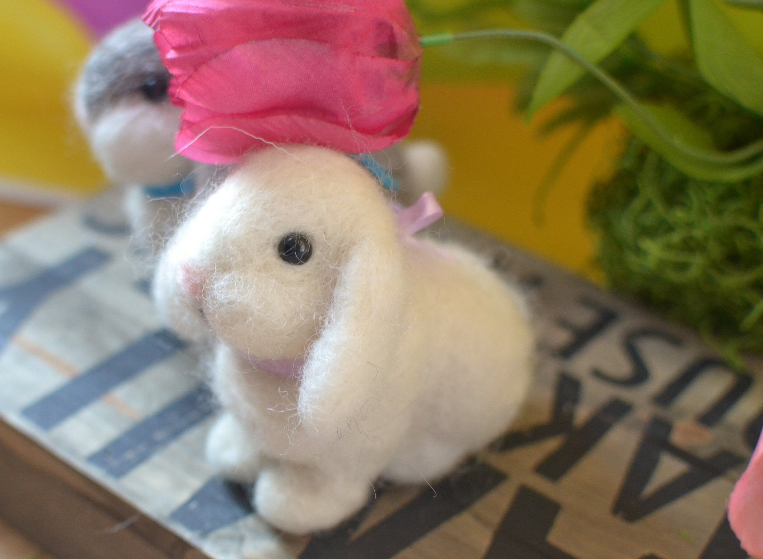 Needle Felted Bunny Easter Bunny. Needle Felted Rabbit. White | Etsy