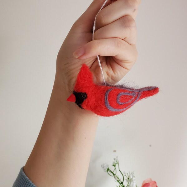 Cardinal Felt Ornament - Etsy