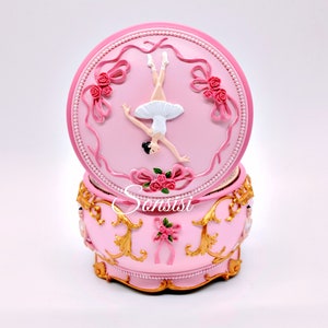 Personalized Ballerina Girl, Mechanism Rotate Music Box With Colorful ...