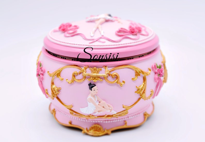 Personalized Ballerina Girl, Mechanism Rotate Music Box With Colorful ...