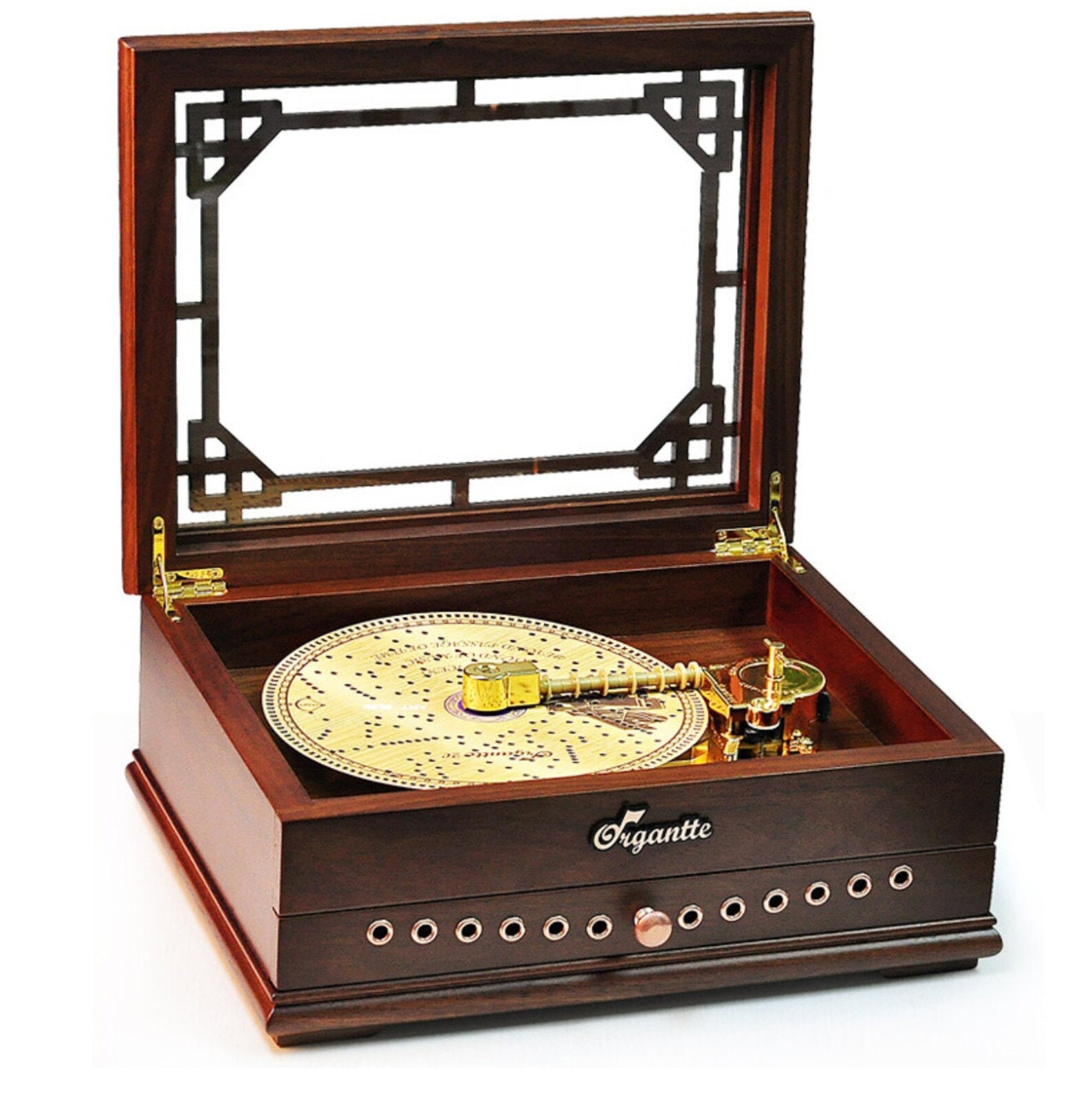 Collectable and Turnable Walnut Wood Music Box With Music Disc - Etsy
