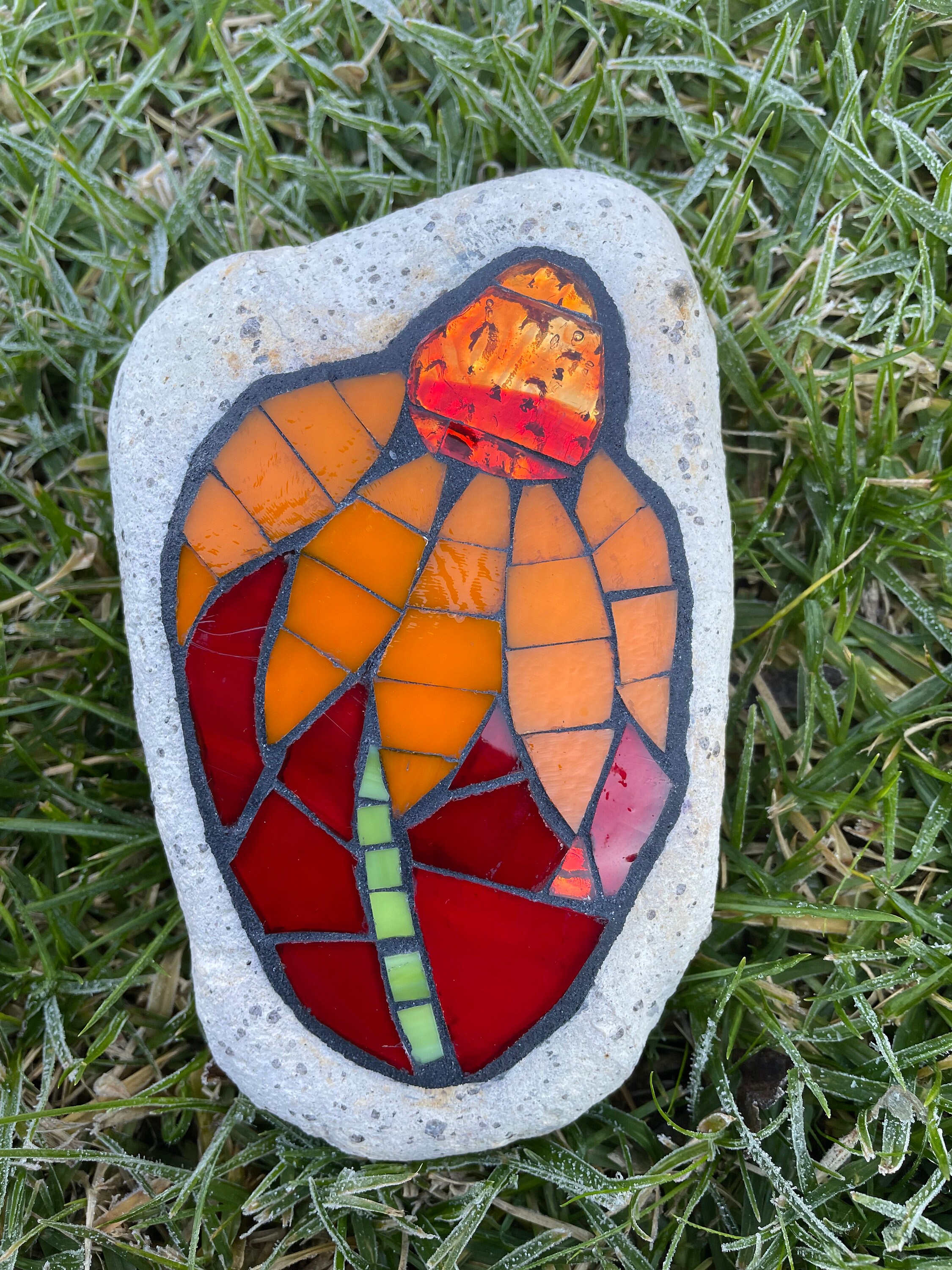 Coneflower Mosaic Rock - Etsy