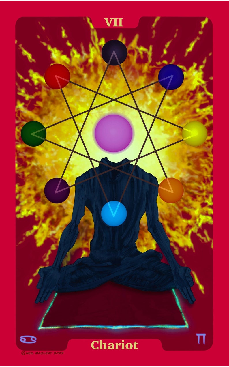 The Chariot Tarot Print - Etsy