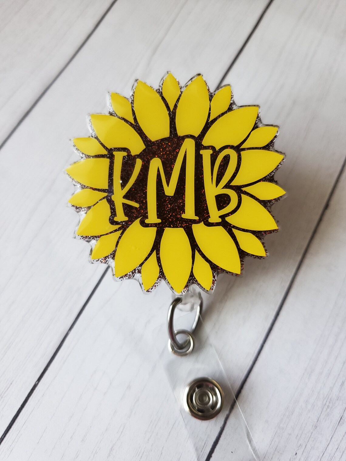 Personalized Sunflower Badge Sunflower Badge Reel Summer - Etsy
