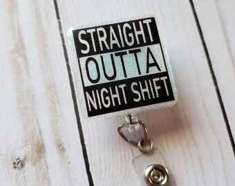 Night Shift Badge Reel - Etsy