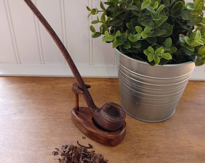 Handmade Dark Walnut Tobacco Pipe available With Wood Burned Elvish ...