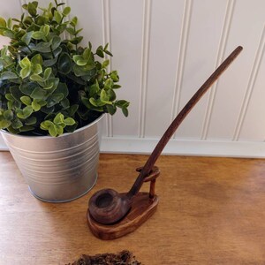 Handmade Dark Walnut Tobacco Pipe Available with Wood Burned | Etsy