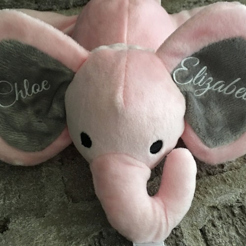 Pink Elephant Pacifier Clip Hair Clip Personalized Binky - Etsy