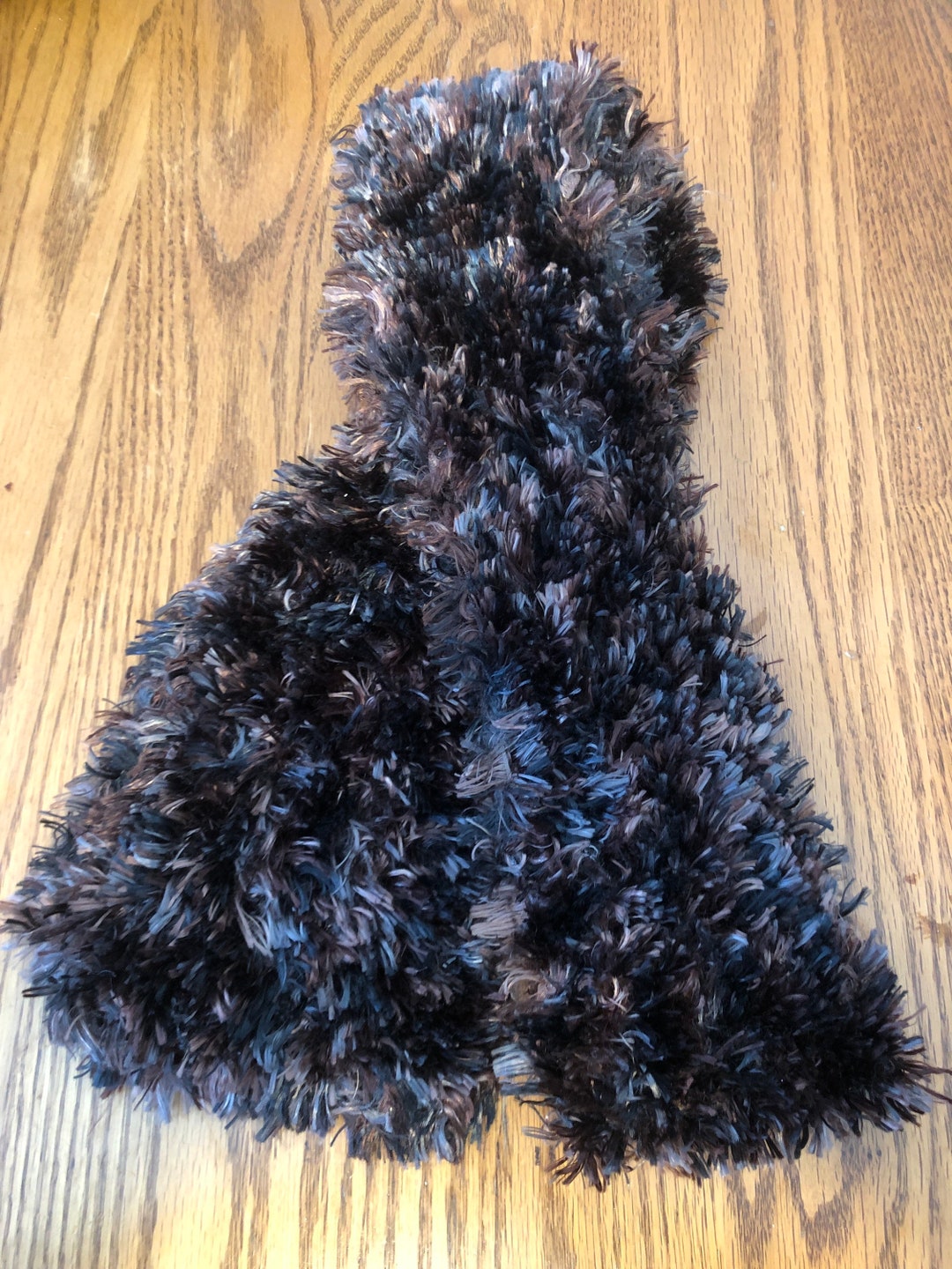 Brown Fuzzy Scarf - Etsy