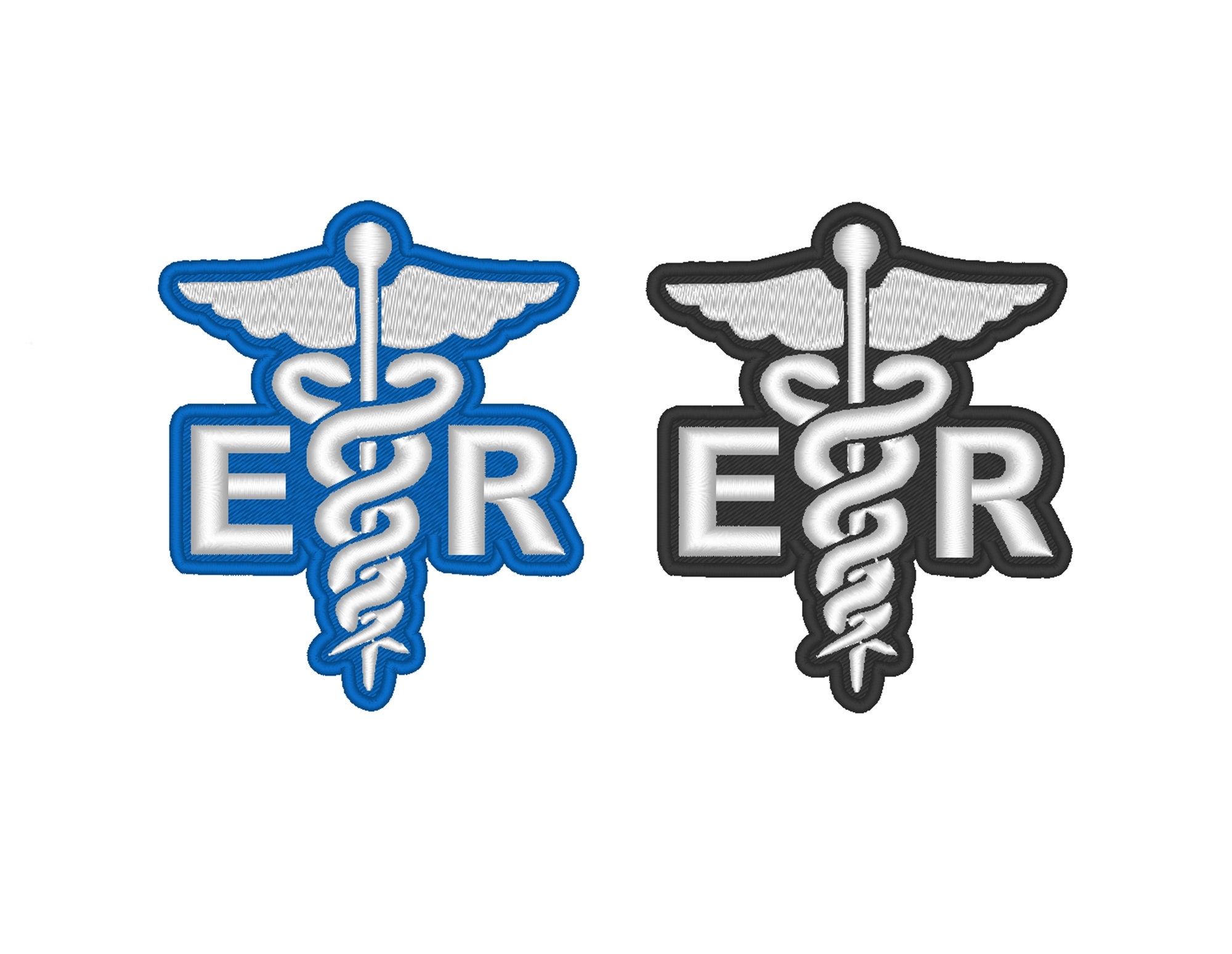 Custom Embroidered Nurse ER Medical Caduceus Symbol Emergency | Etsy