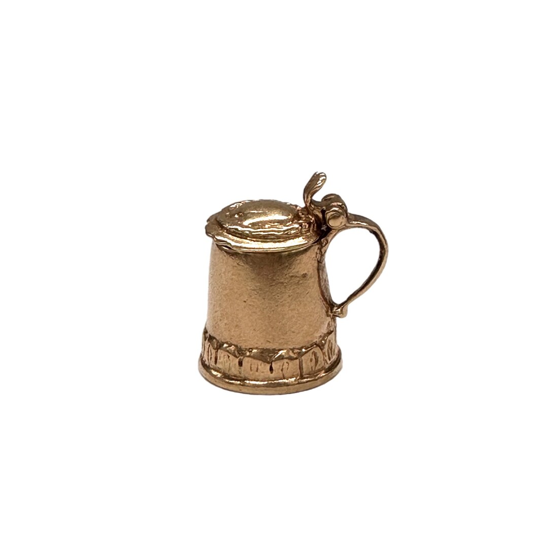 9K 9CT Gold Vintage Opening Tankard Beer Stein Charm Pendant - Etsy