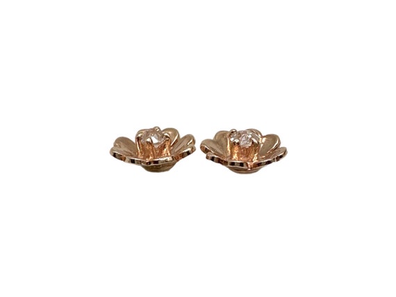 14K Gold Antique Four Leaf Clover and Old Mine Cut Di… - Gem