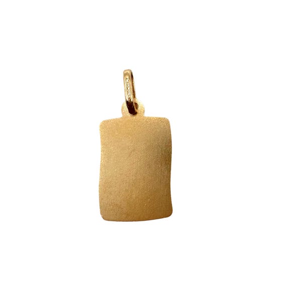 18K Gold Vintage Libra Scales of Justice Rectangular … - Gem