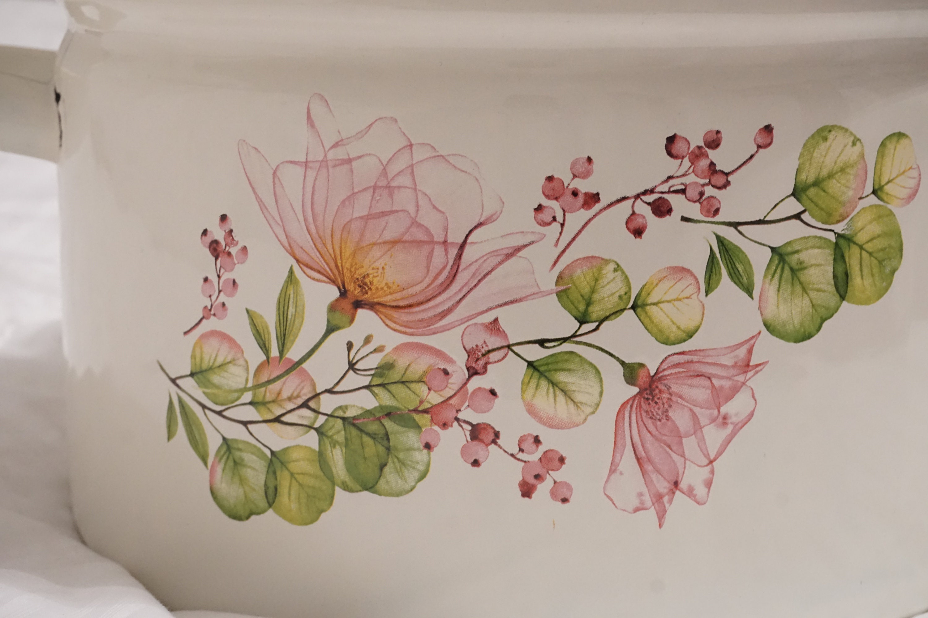 Old Stock 9litre Large Enamel Pot Vintage 1990s Enamelware Beige ...