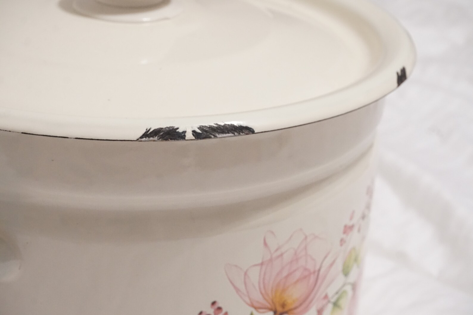 Old Stock 9litre Large Enamel Pot Vintage 1990s Enamelware Beige ...