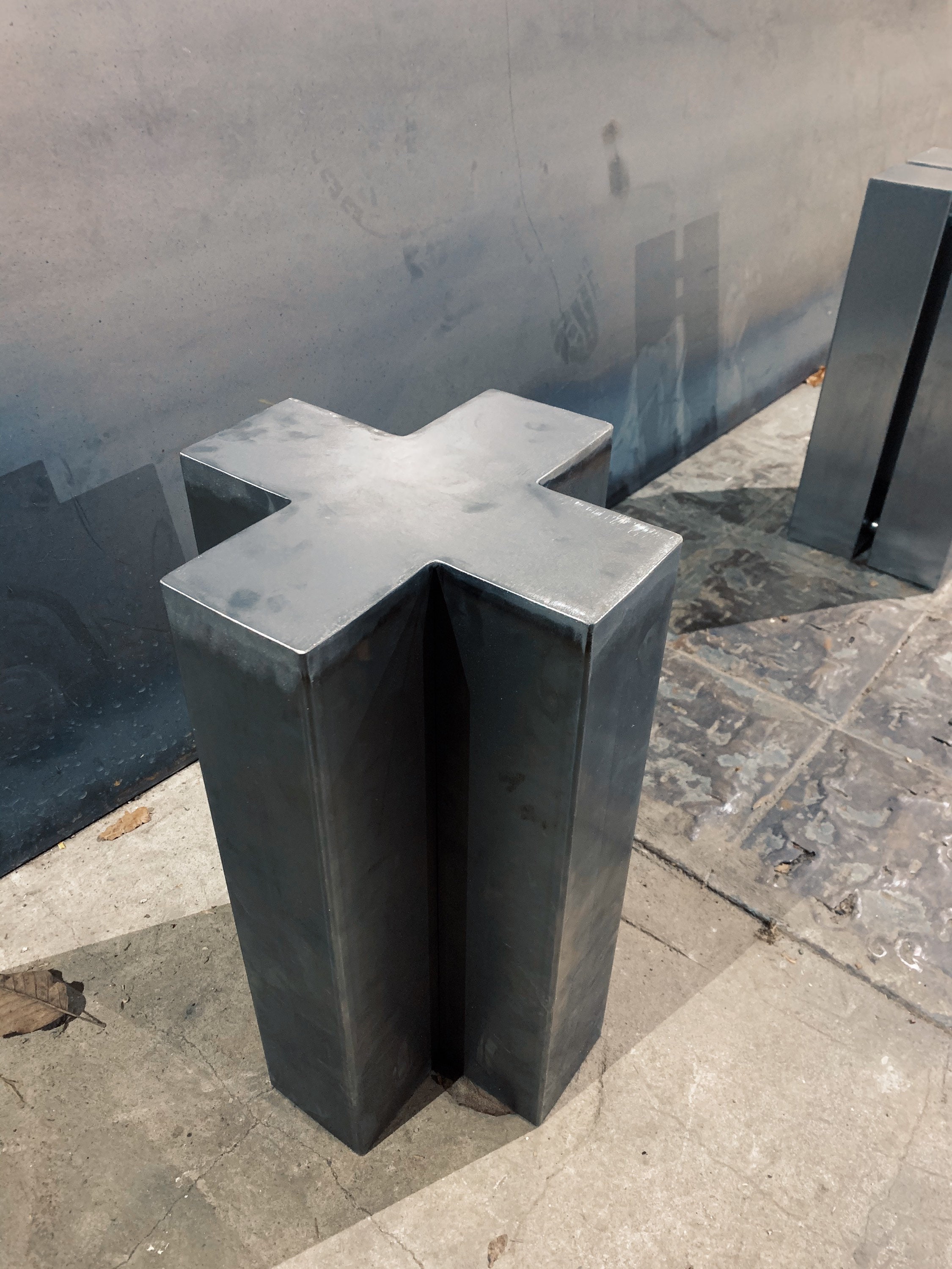 Metal Plinth Table Ornament Table Industrial Table Personal Drinks ...