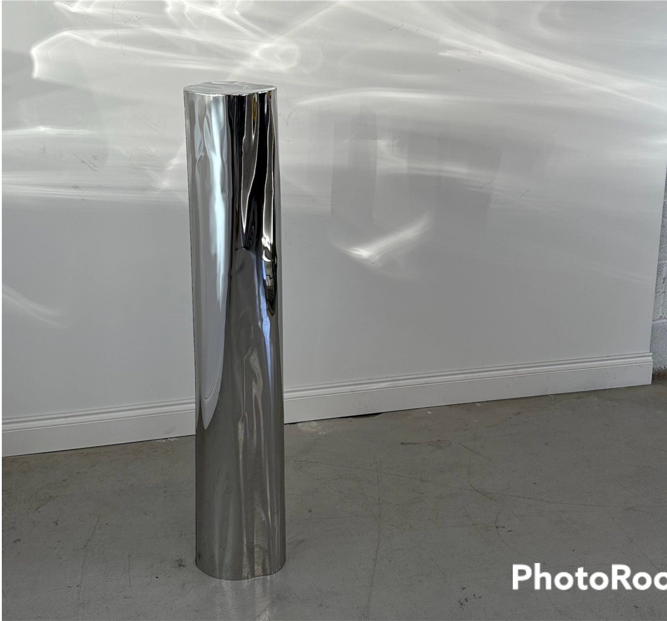 Metal Floor Sculpture. Garden Sculpture, Stand Alone Sculpture. Chrome ...