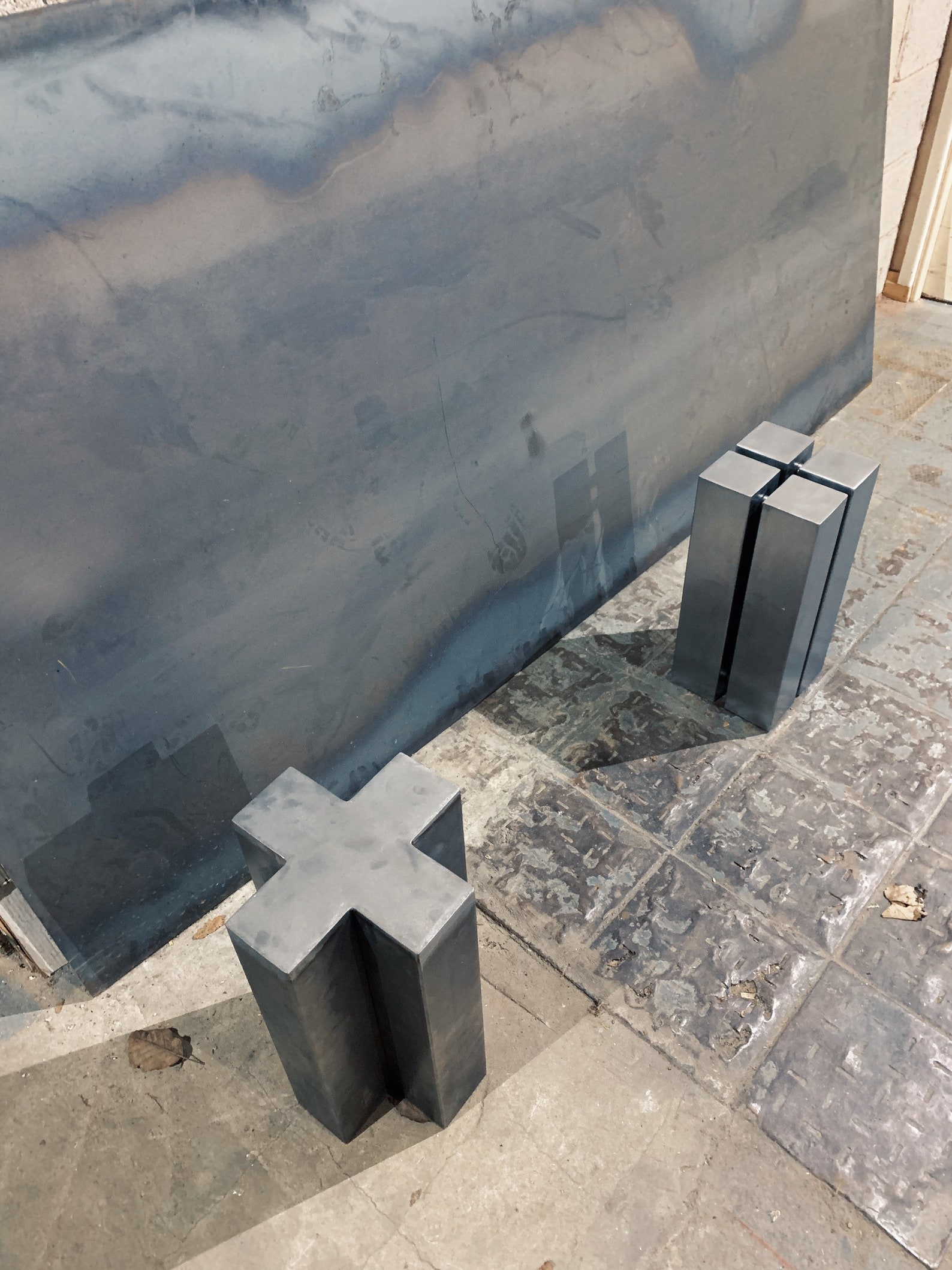 Metal Plinth Table Ornament Table Industrial Table Personal Drinks ...