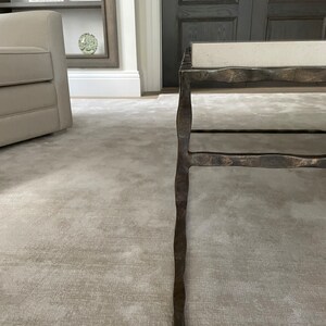 Forged Metal Coffee Table, Metal Table, Marble Table, Forged Steel ...