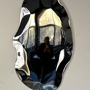 Puddle Mirror, Sculpture , Convex Mirror Corvex Mirror, Chrome Mirror ...