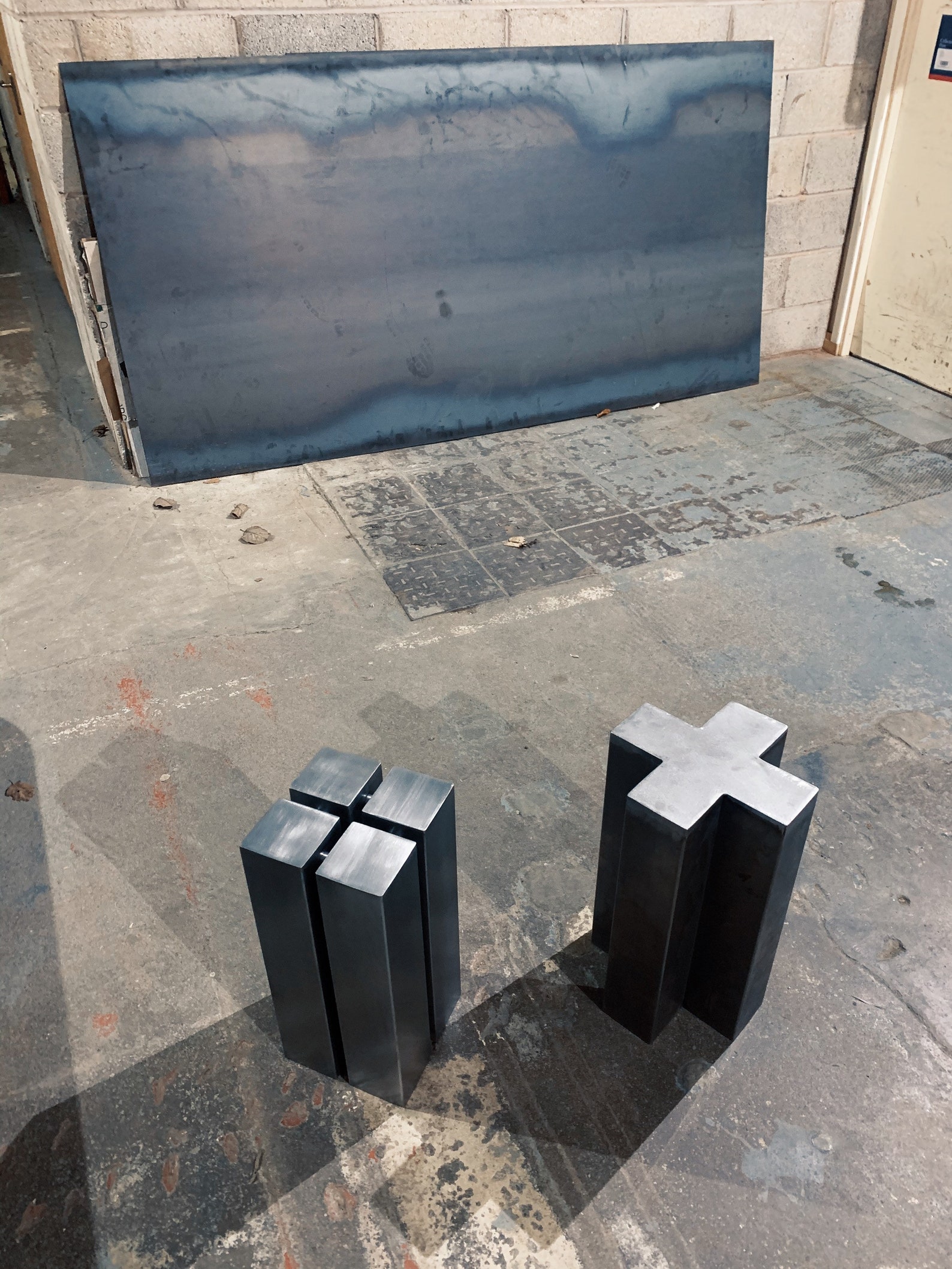 Metal Plinth Table Ornament Table Industrial Table Personal Drinks ...