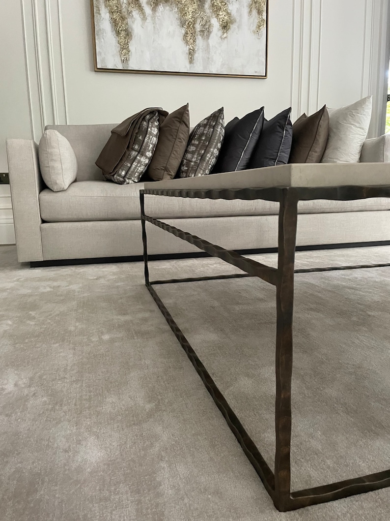 Forged Metal Coffee Table, Metal Table, Marble Table, Forged Steel Furniture , Forged Table ...