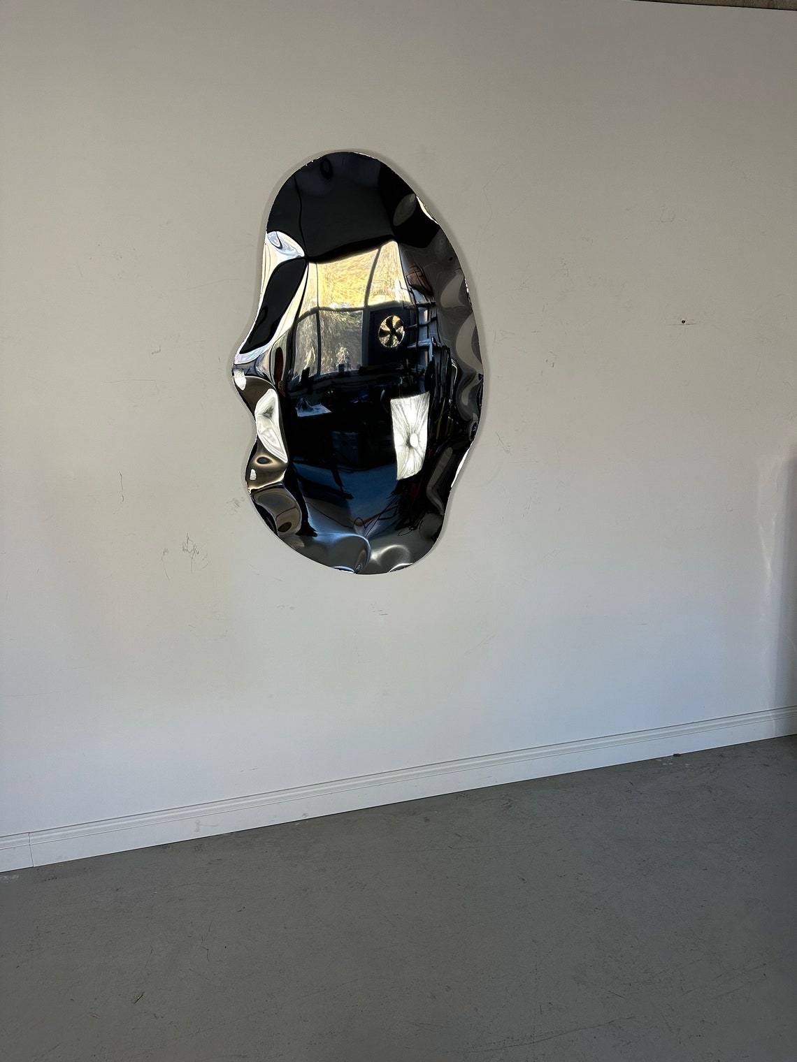 Puddle Mirror, Sculpture , Convex Mirror Corvex Mirror, Chrome Mirror ...