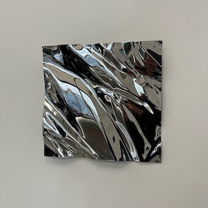 Chrome Metal Wall Art: Abstract Mirror Sculpture by Piers Henry - Etsy