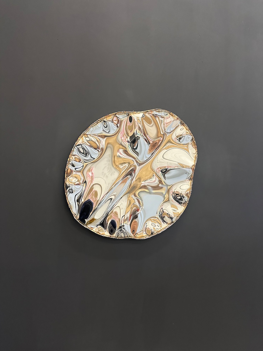 Splash Mirror Sculpture: Concave Convex Metal Wall Art - Etsy