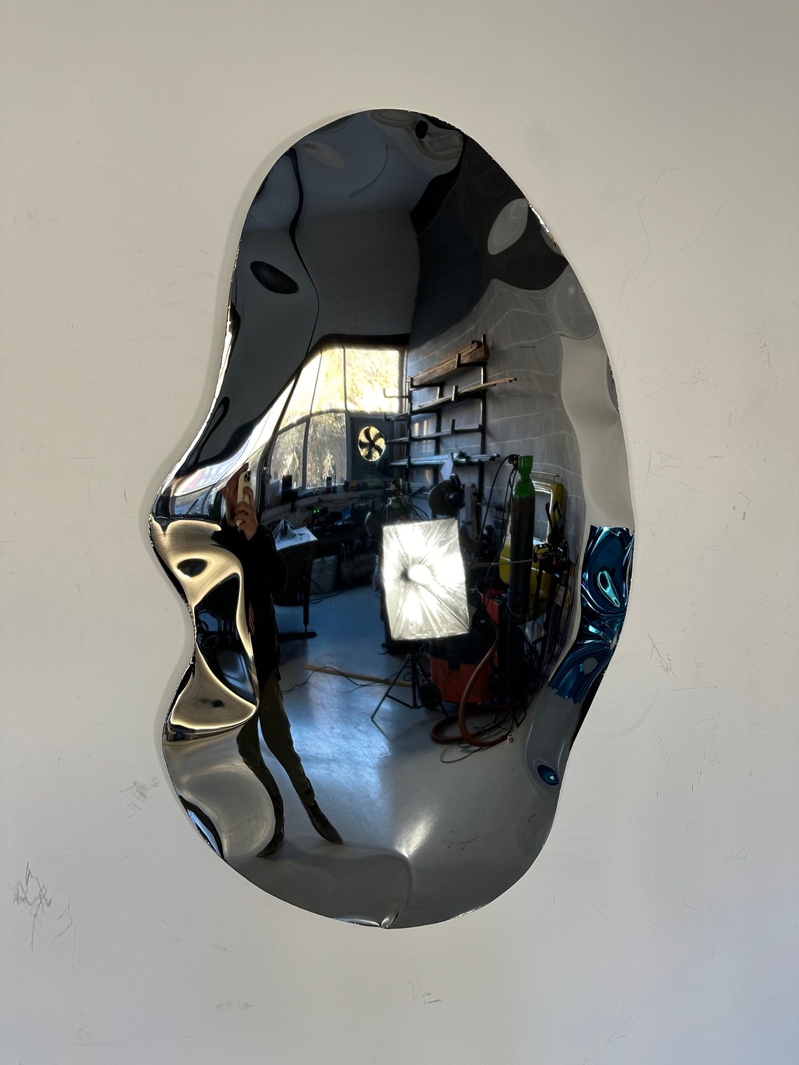 Puddle Mirror, Sculpture , Convex Mirror Corvex Mirror, Chrome Mirror ...