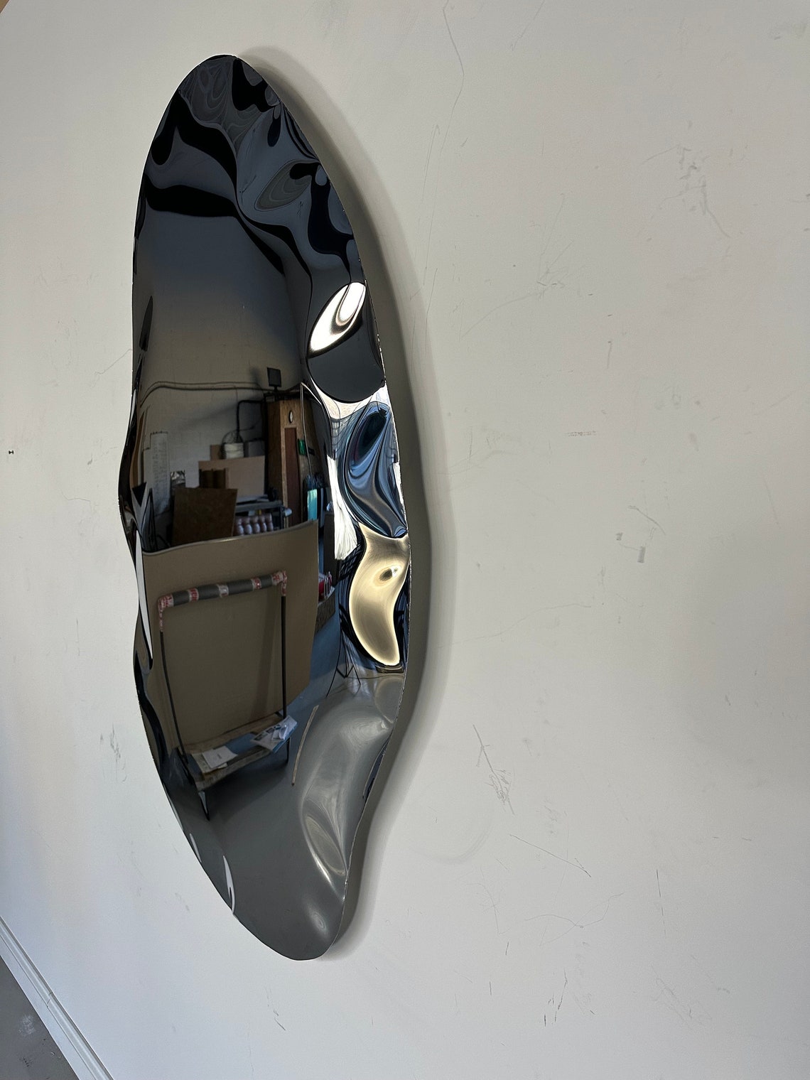 Puddle Mirror, Sculpture , Convex Mirror Corvex Mirror, Chrome Mirror ...