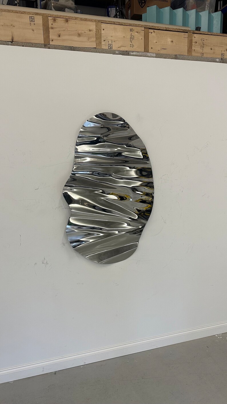 Puddle Mirror Pond Mirror Metal Artwork chrome Art - Etsy