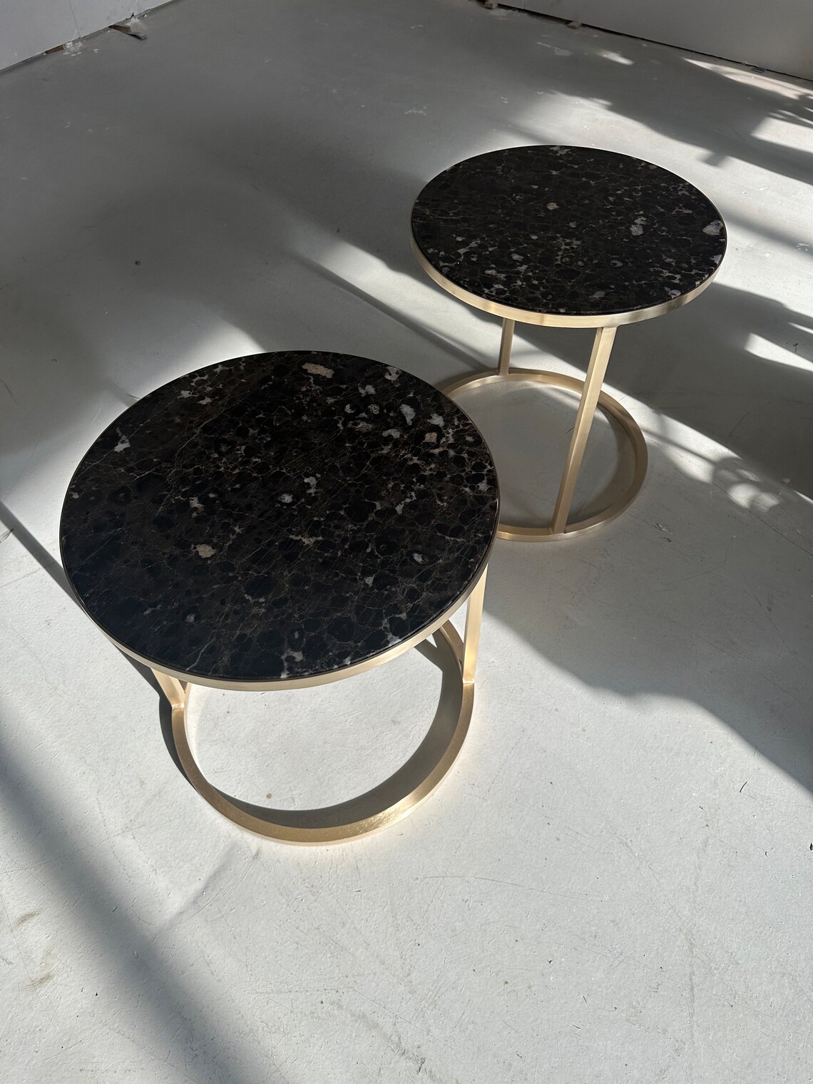 Brass Side Table Luxury Side Table Round Marble Table - Etsy