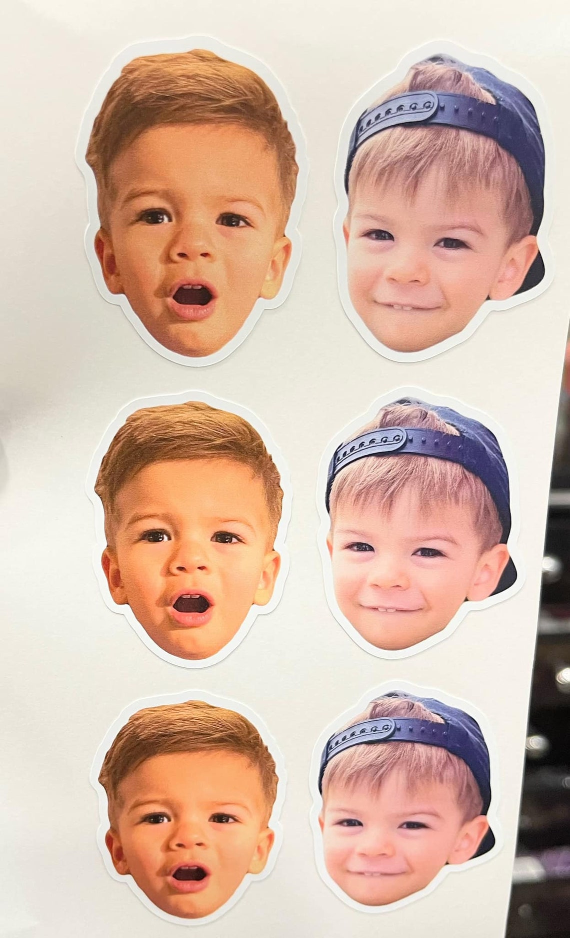 Birthday Face Stickers - Personalized Face Stickers - Baby Stickers ...