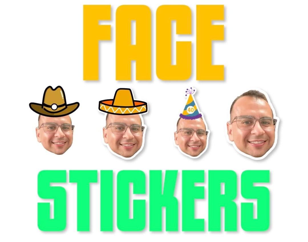 Birthday Face Stickers - Birthday Hat Face Stickers - Etsy