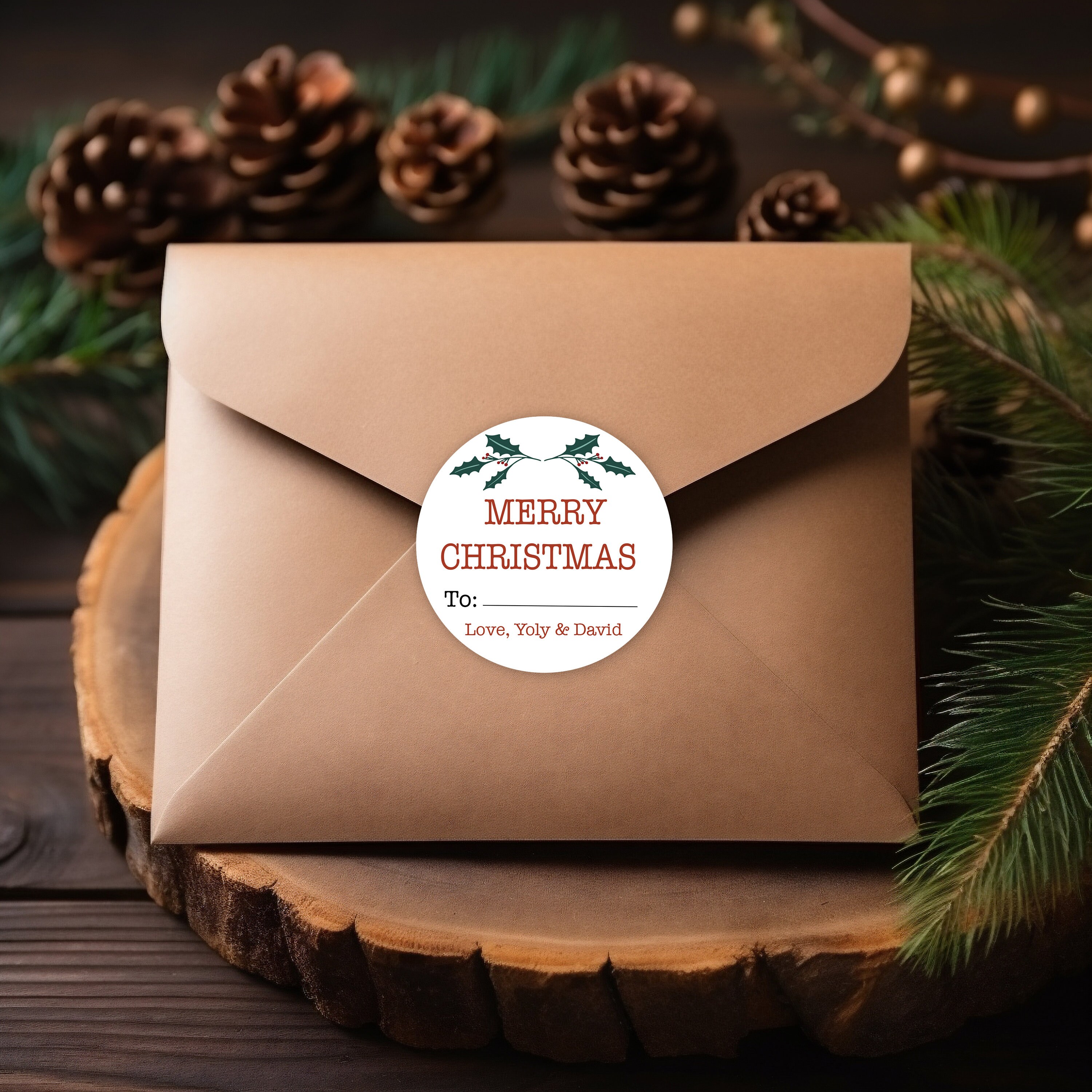 Custom Holiday Labels, Holiday Gift Tags, Holiday Gift Label/ Christmas ...
