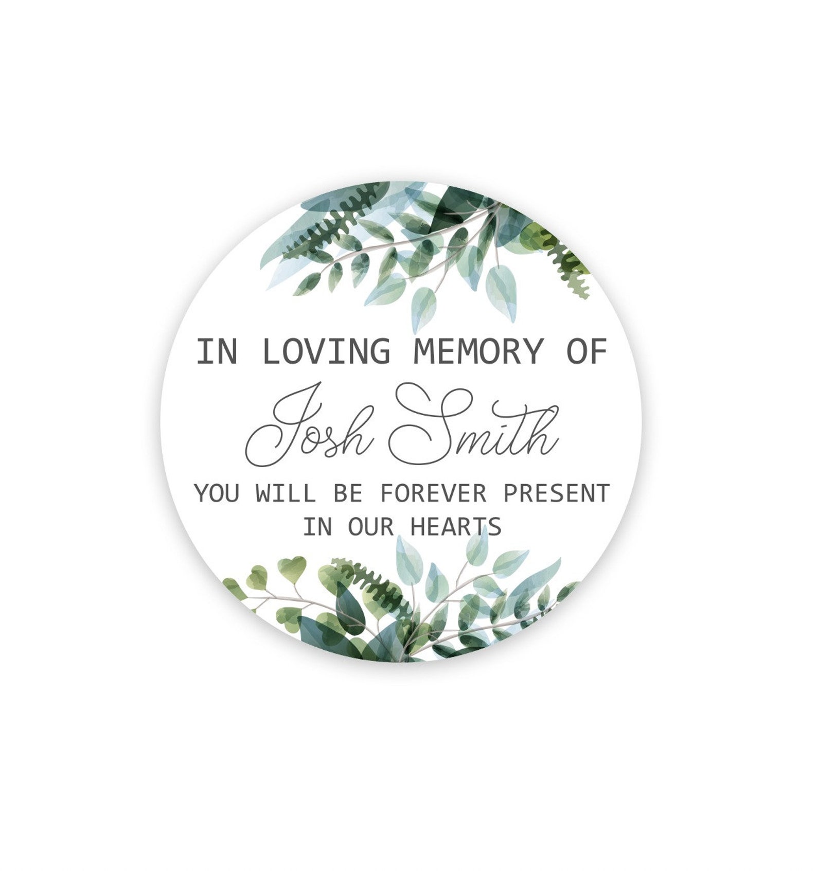 Memorial Stickers - in Loving Memory of - Custom Stickers ...
