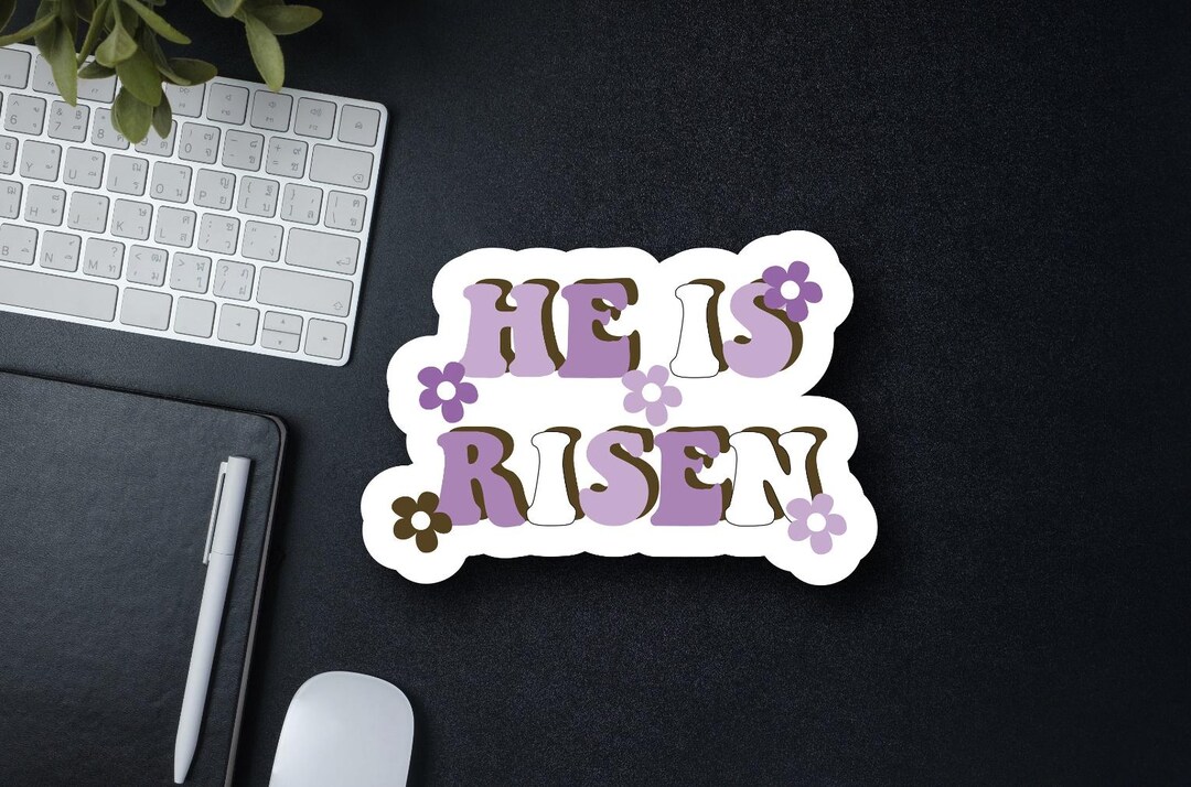 He is Risen Sticker: Waterproof Christian Laptop Decal - Etsy