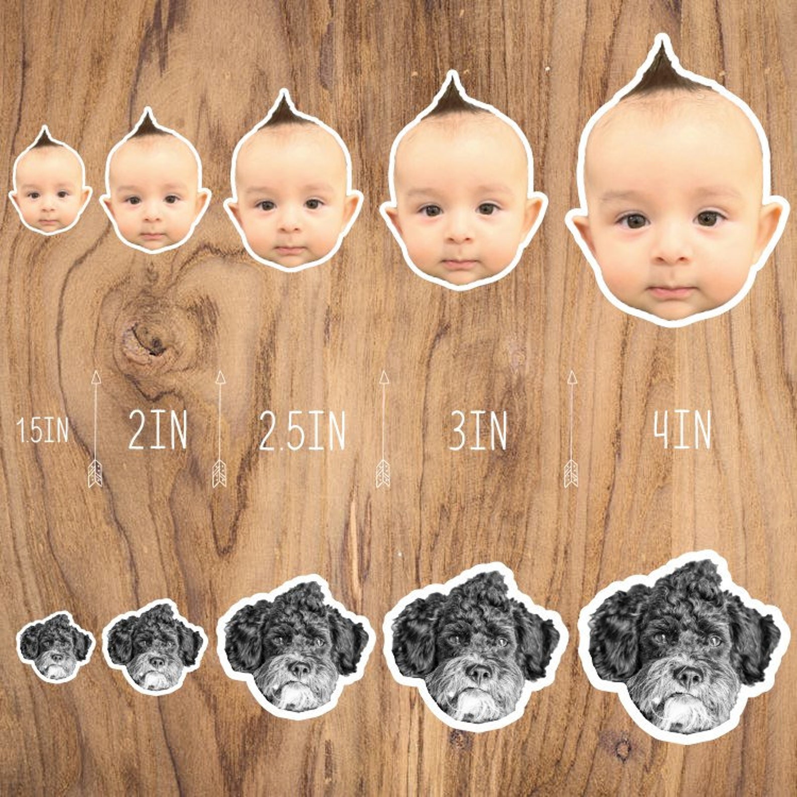 Custom Face Stickers Personalized Face Stickers Baby - Etsy