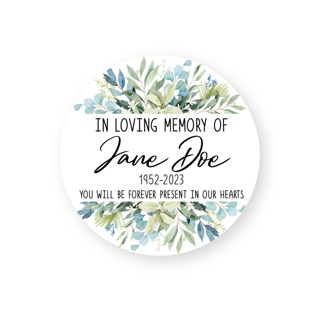 Memorial Stickers - in Loving Memory of - Custom Stickers ...