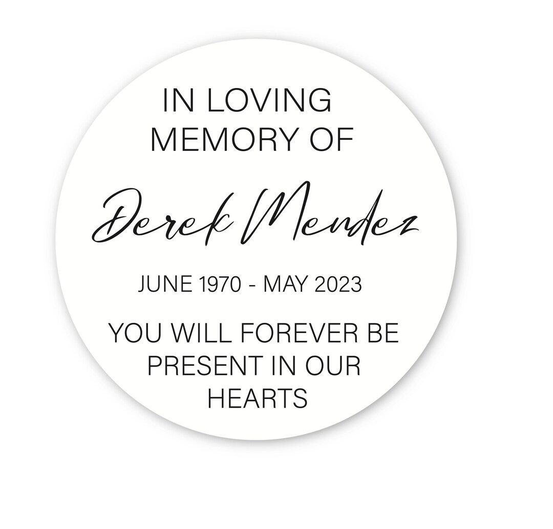 Memorial Stickers - in Loving Memory of - Custom Stickers ...